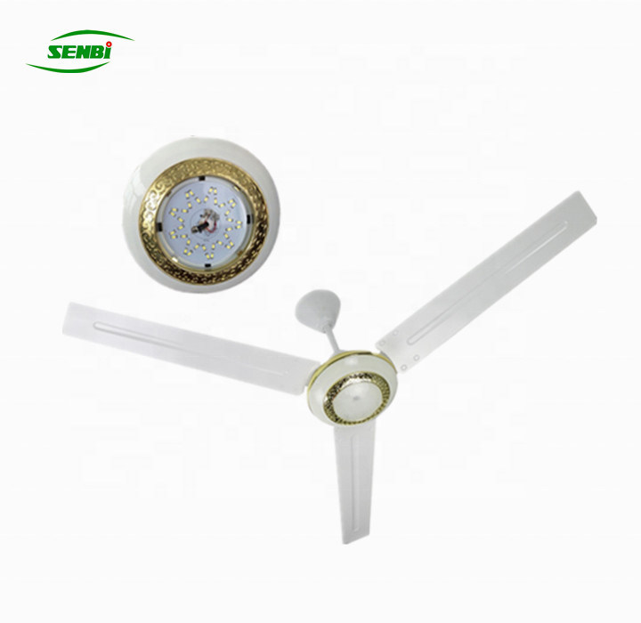BLDC Copper Motor Solar DC Ceiling Fan 12v With Light And Remote Control