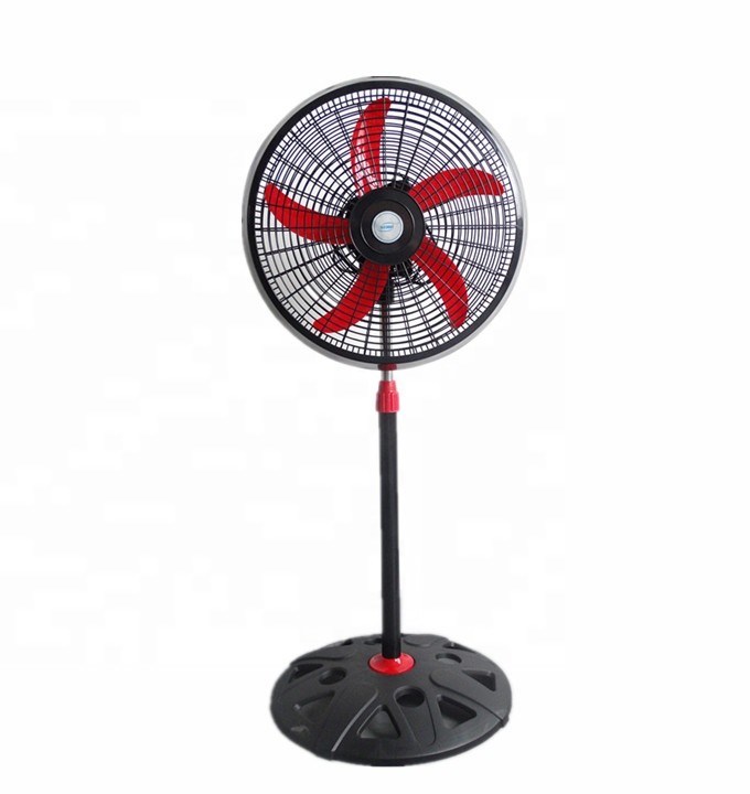 Energy Saving AC Stand Fan 18 Inch Black And Red Color With Wide ...