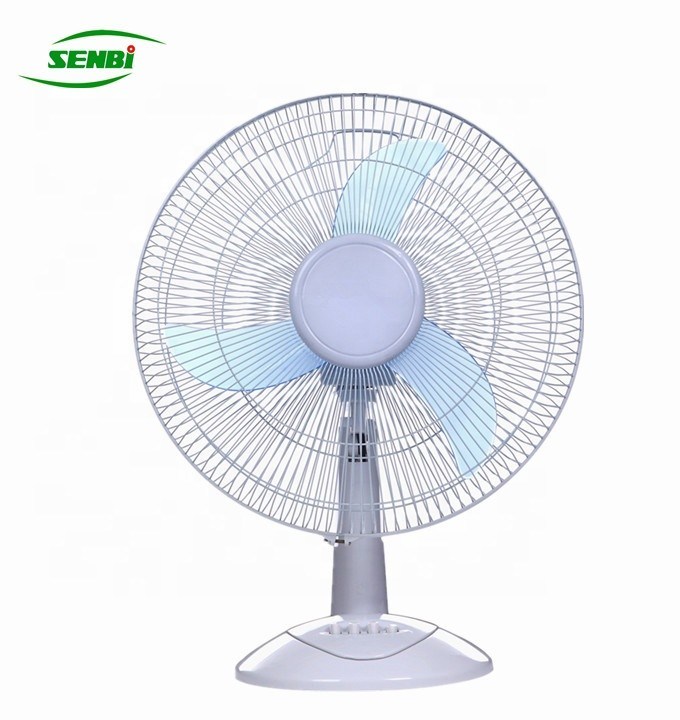 Safety 16 Inch 220V AC Table Fan , Portable Desk Fan 12000RPM High Speed