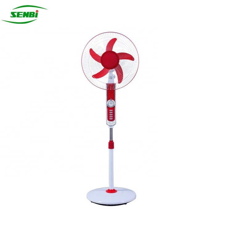 16 Inch Solar Rechargeable Stand Fan , 12 Volt Ac Dc Stand Fan With LED ...